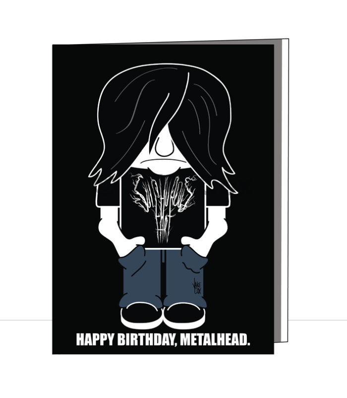 Metalhead birthday card - Lost in the Lines